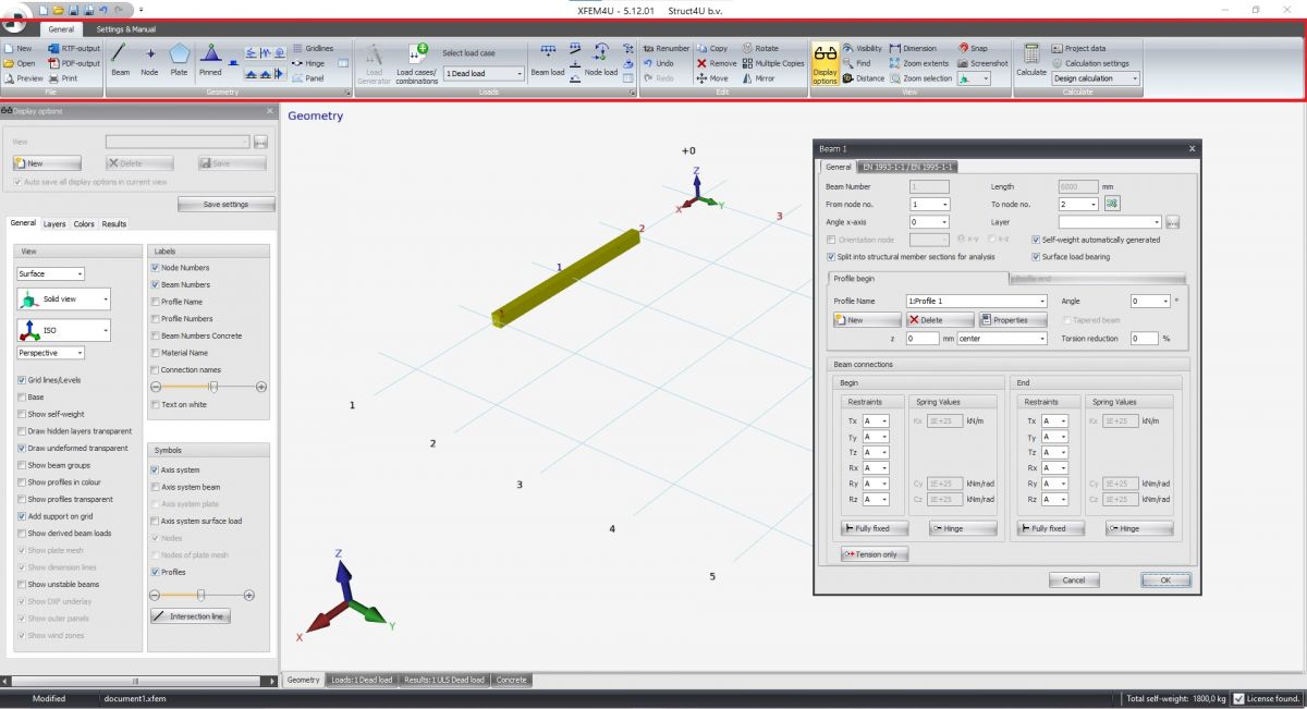 XFEM4U UI - Struct4u