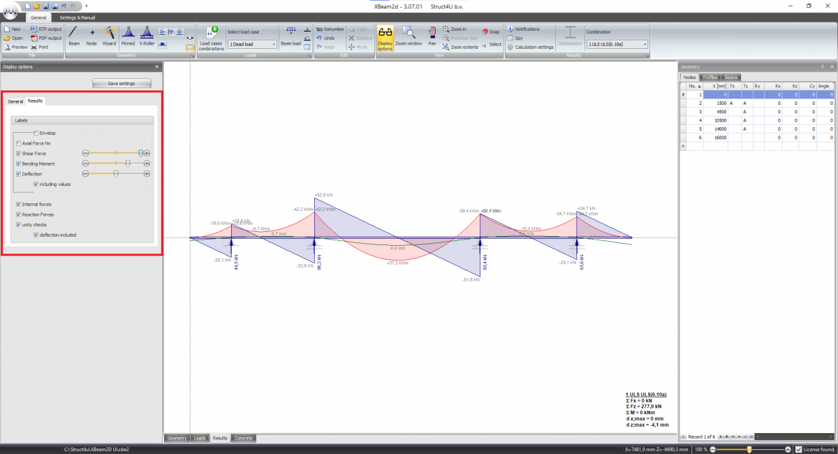 XBeam2D UI - Struct4u