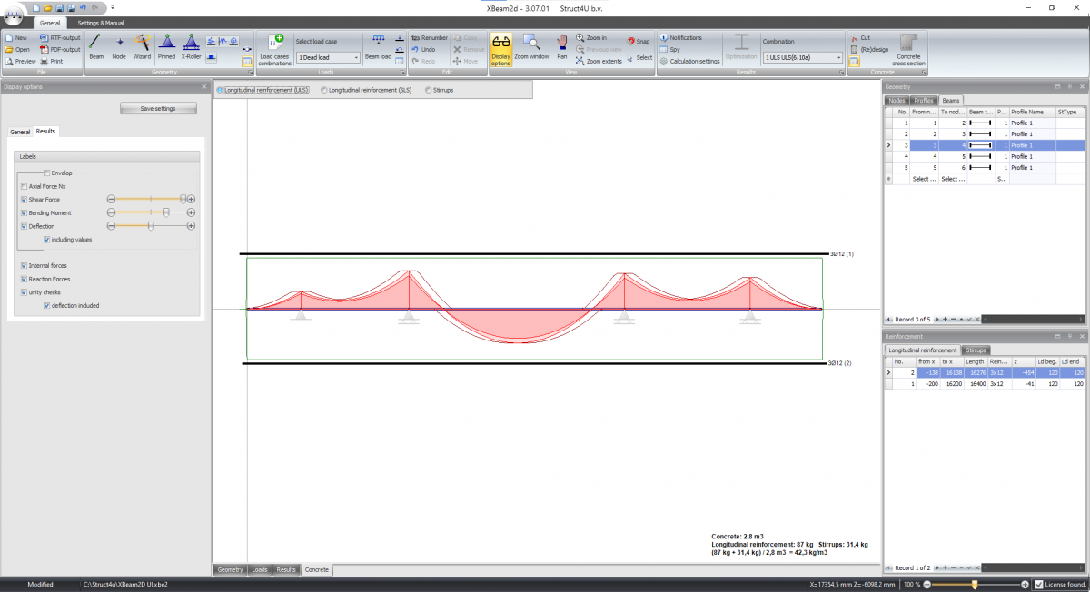 XBeam2D UI - Struct4u